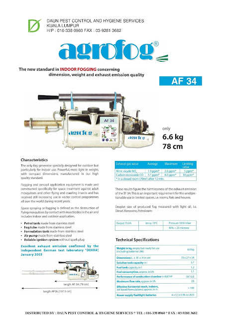 DAUN SERVICES COMPANY: AGROFOG AF34 MACHINE FOGGING FOR SALE