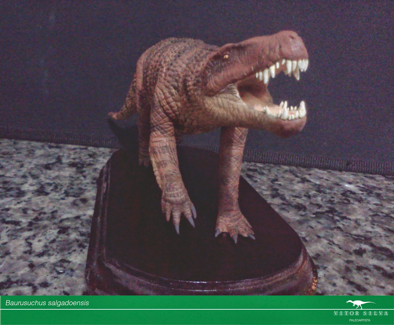 Vitor Silva - Paleoartista: Baurusuchus - Paleo Brasil