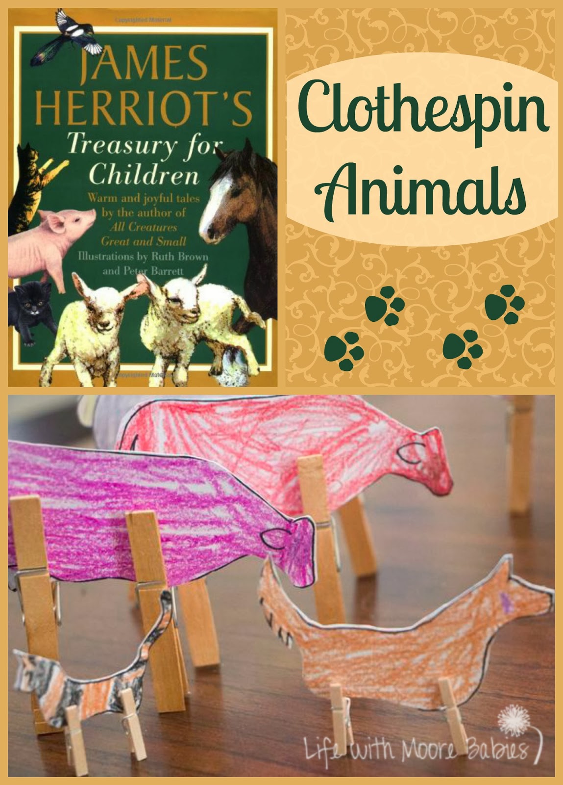 Poppin's Book Nook #9 - Clothespin Animals and James Herriot - Life ...
