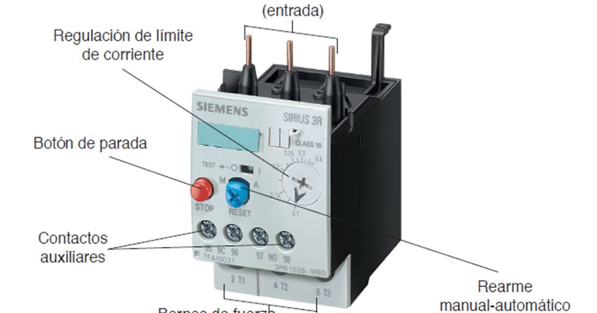 Partes del rele termico