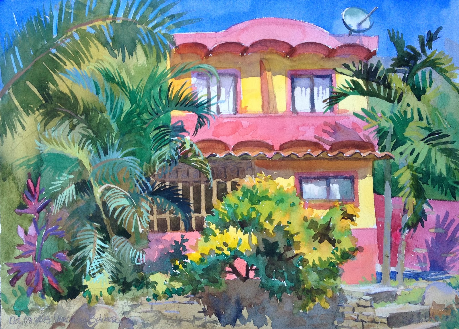 Veronika McLeod: Plein Air in Mexico. Watercolor paintings of Sayulita ...