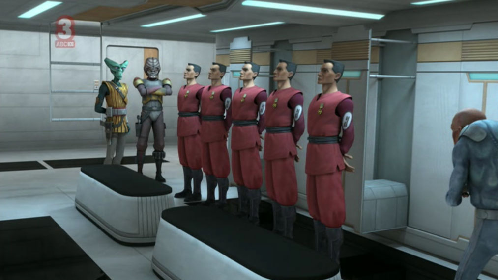 World Boat: Clone troopers line up for inspection.