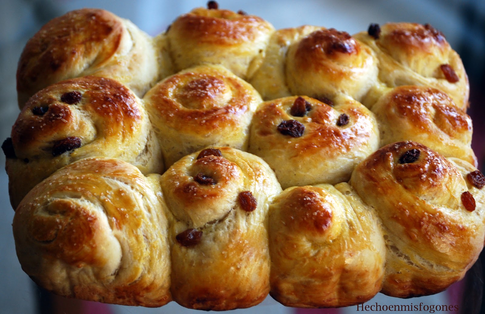 Hecho en mis fogones: Pan de caracolas