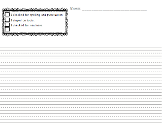 The 2 Teaching Divas: Writing Paper with Self-Assessing Check List