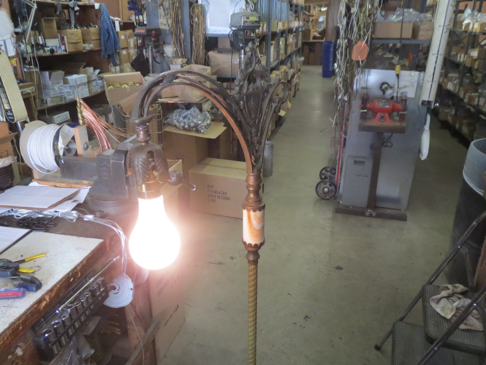 Lamp Parts and Repair | Lamp Doctor: Floor Lamp With Broken Swivel Repair