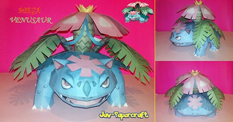 Pokemon: Mega Venusaur Papercraft | Paperized Crafts