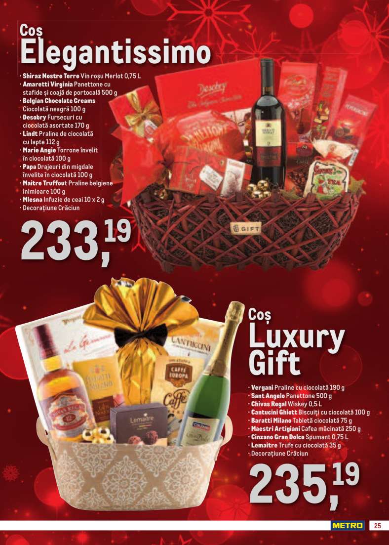 CATALOG METRO 2018 COSURI DE CRACIUN si PACHETE CADOU. Brosura Metro cu ...