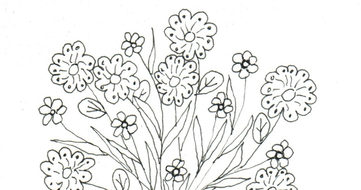 Randi Art: Flowers in Planter Coloring Book Page for Wicked Art Bar