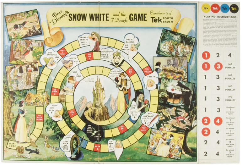 Filmic Light - Snow White Archive: Tek Toothbrush 'Snow White' Board Game