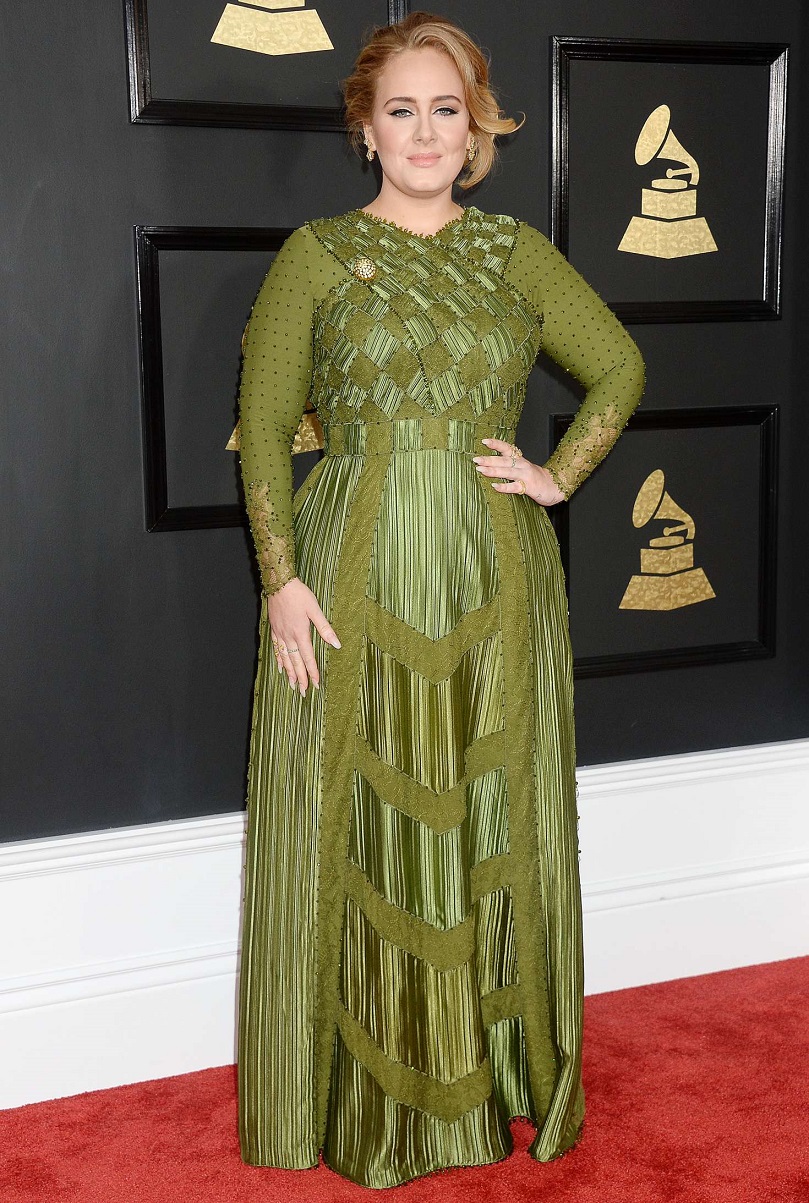 Adele wears figure hugging Givenchy gown to the 2017 Grammy Awards