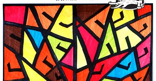 Art Sub Lessons: Cubism Autumn - Easy Fall Art Lesson