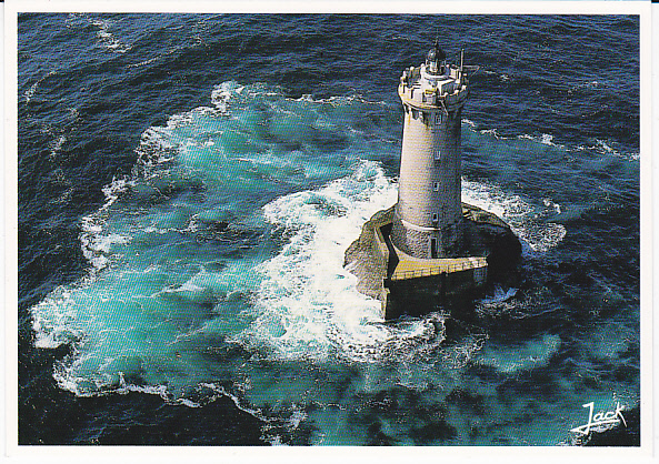 Lighthouses on Post Cards: The Four Lighthouse, Bretagne, France.
