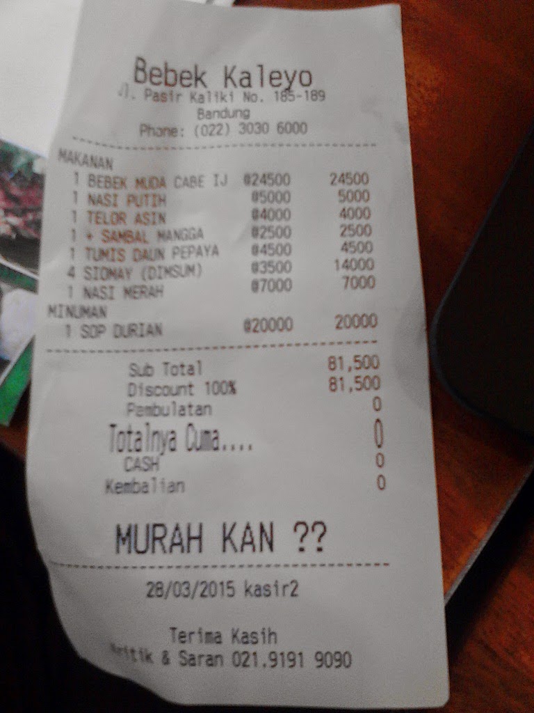 Bebek Kaleyo Tempat Makan Enak Di Bandung