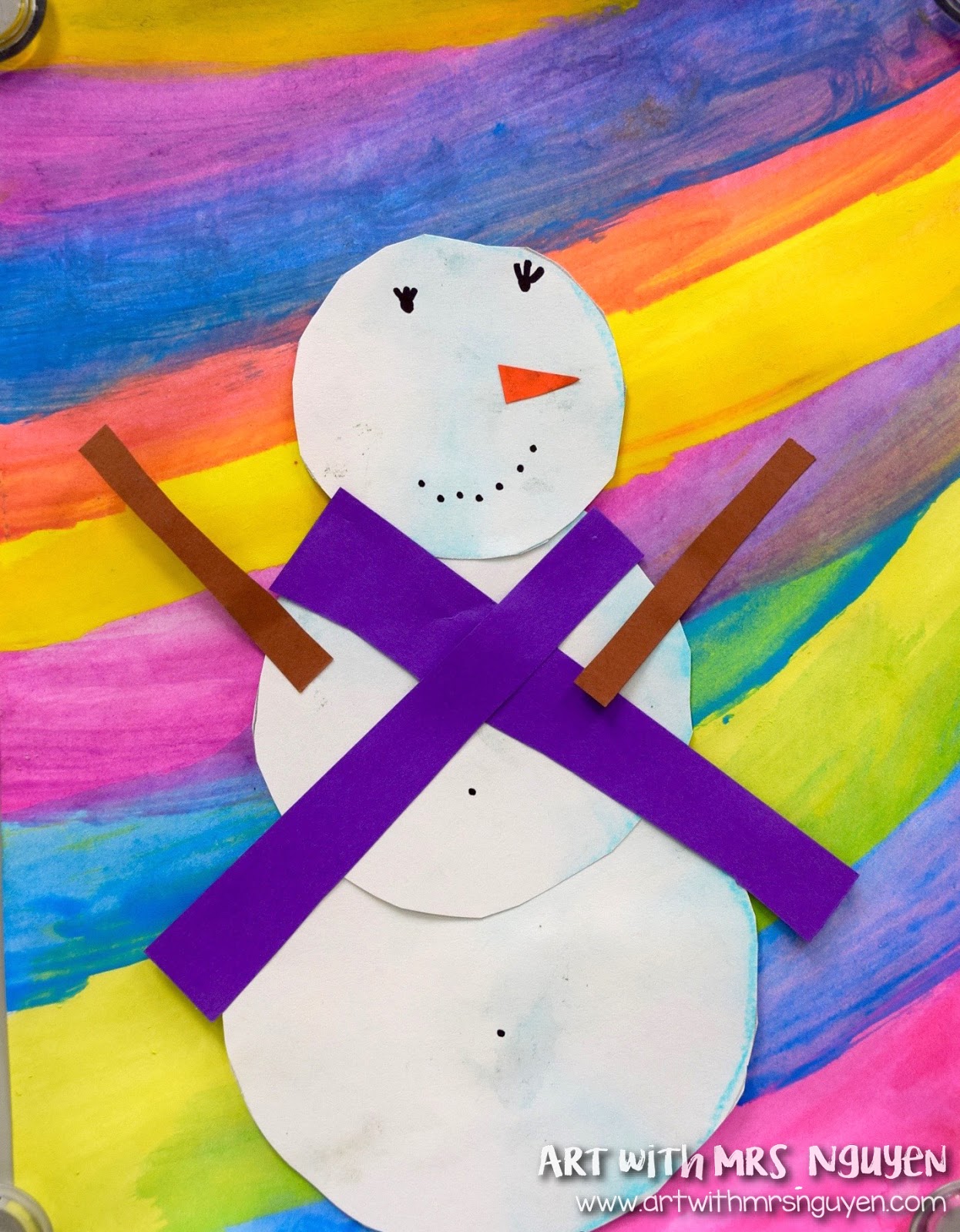 Winter Snowmen (K) | Art with Mrs. Nguyen