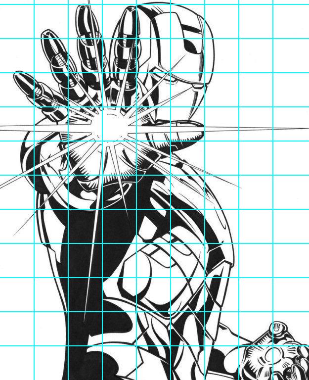 Mr. MintArt: Superhero grid drawing