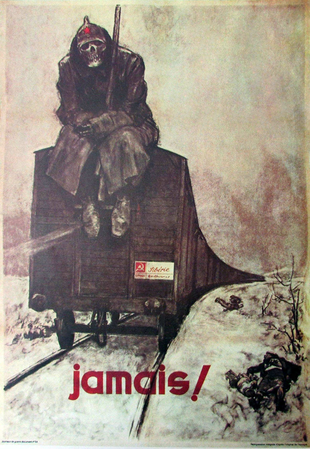 transpress nz: WW2 anti-Soviet gulag train poster