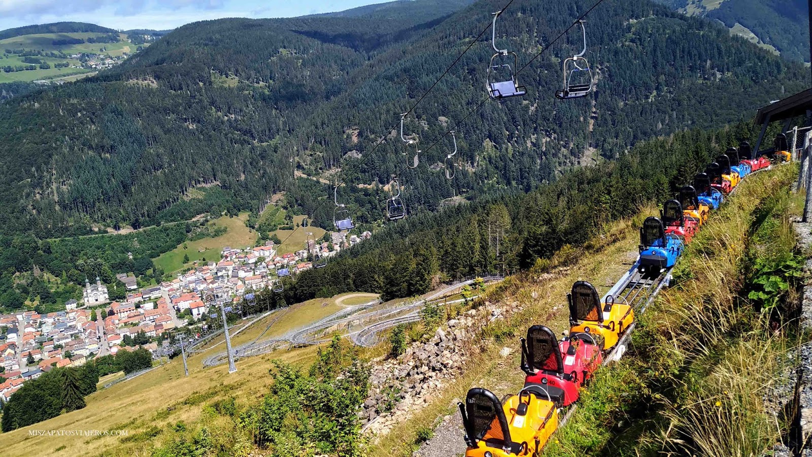 Rodelbahn de Todtnau, probando el tobogán alpino