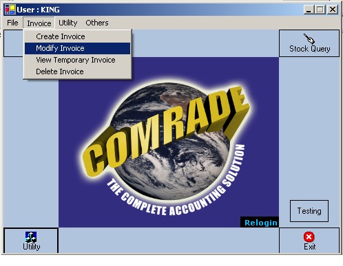 Accounting Software (Comrade ERP): Comrade Accounting Software Screens