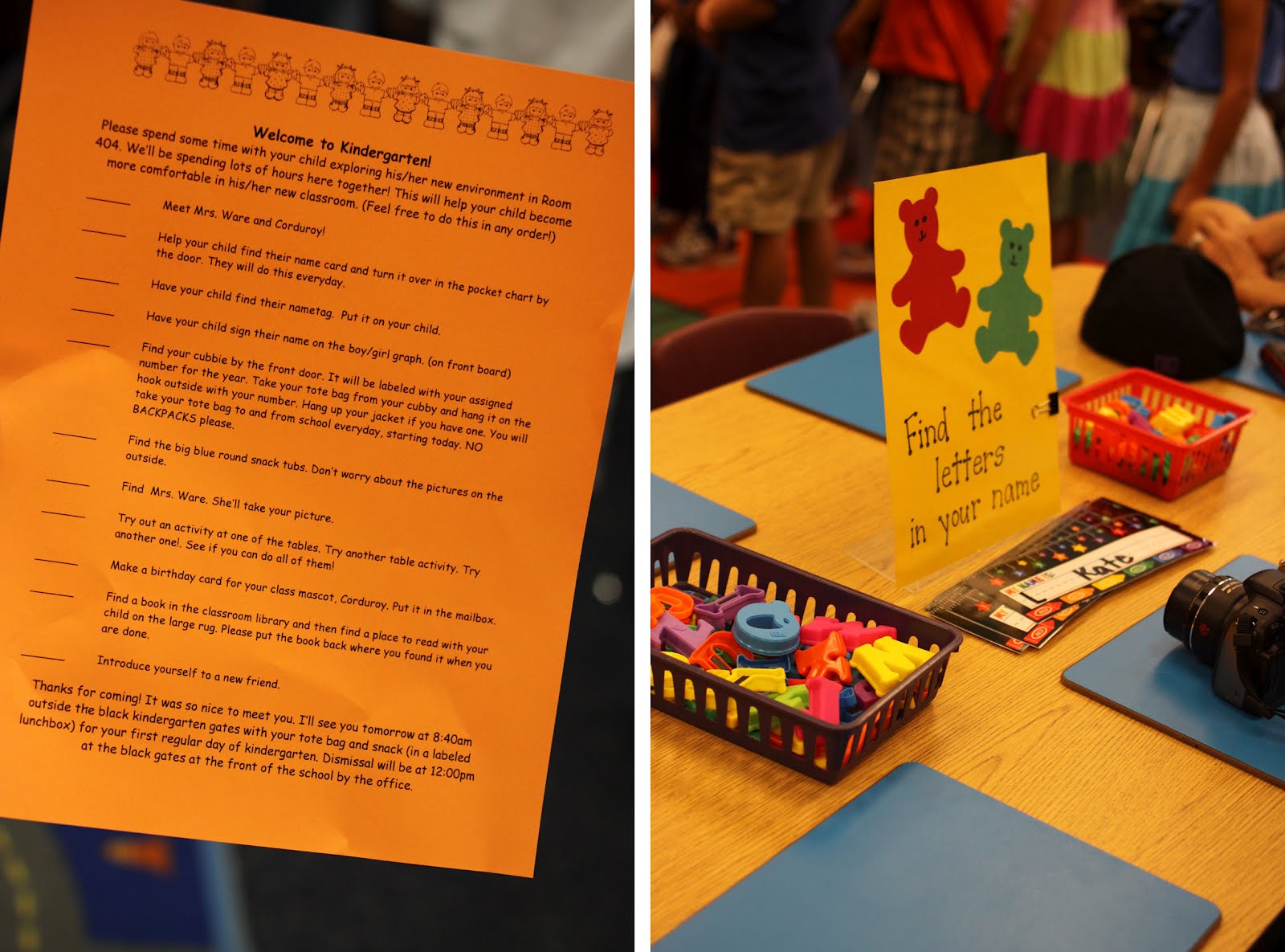 The Larson Lingo: First week of Kindergarten + Back to School Printable