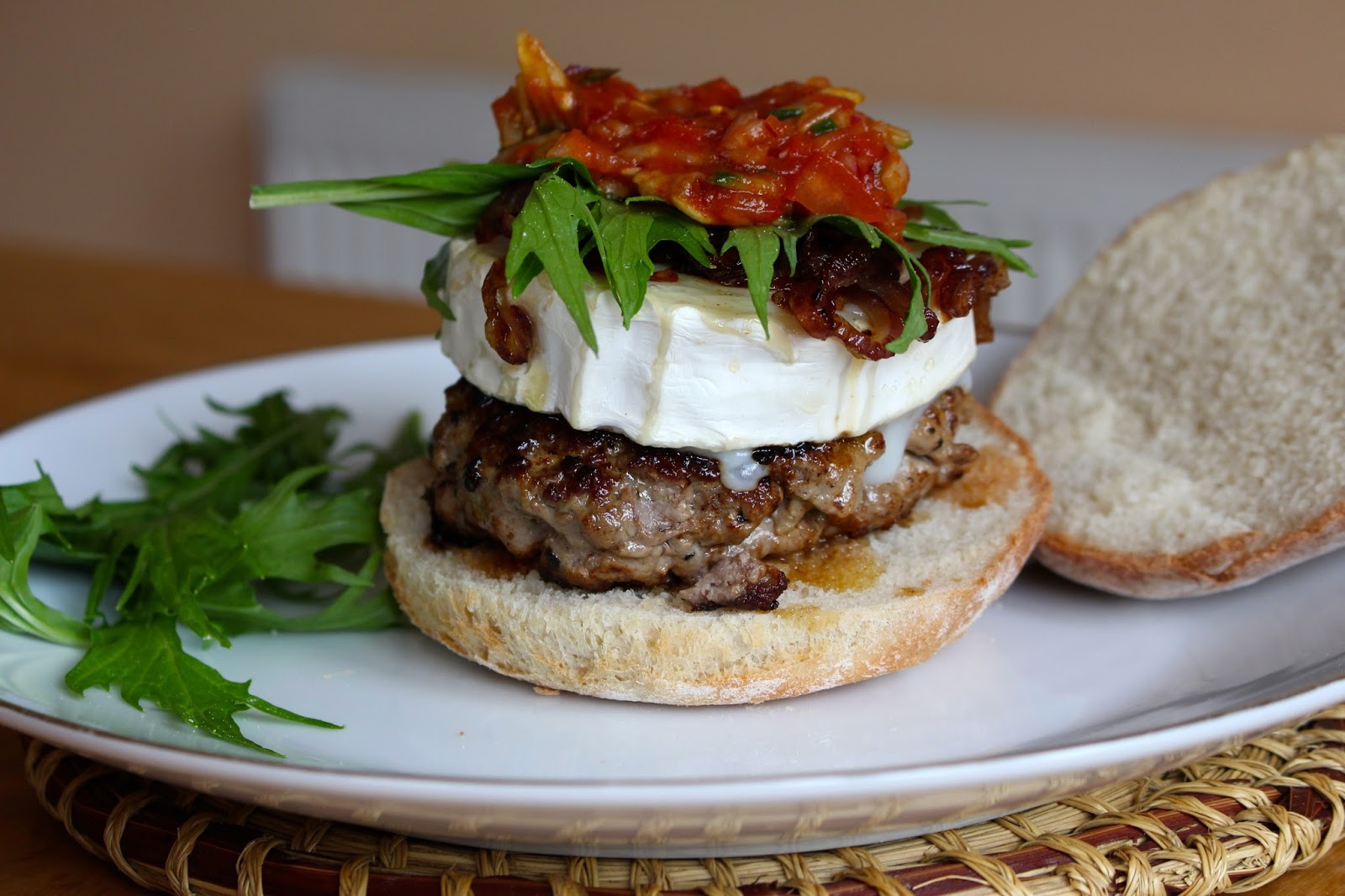 Fancy-Ass Food: Goat’s Cheeseburgers with Hot Relish and Caramelised Onion