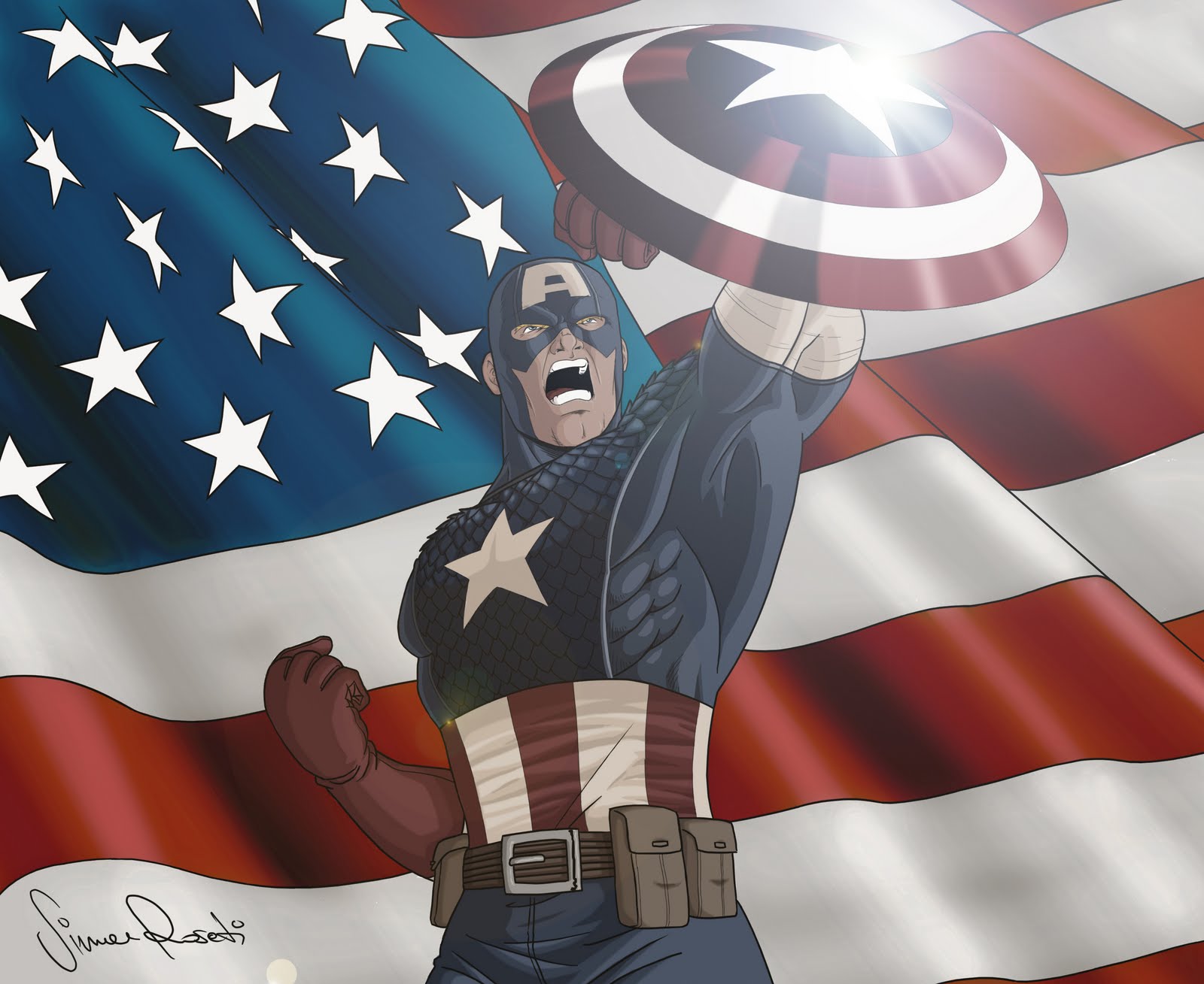 The Art of Simon Rosati: Cap America!