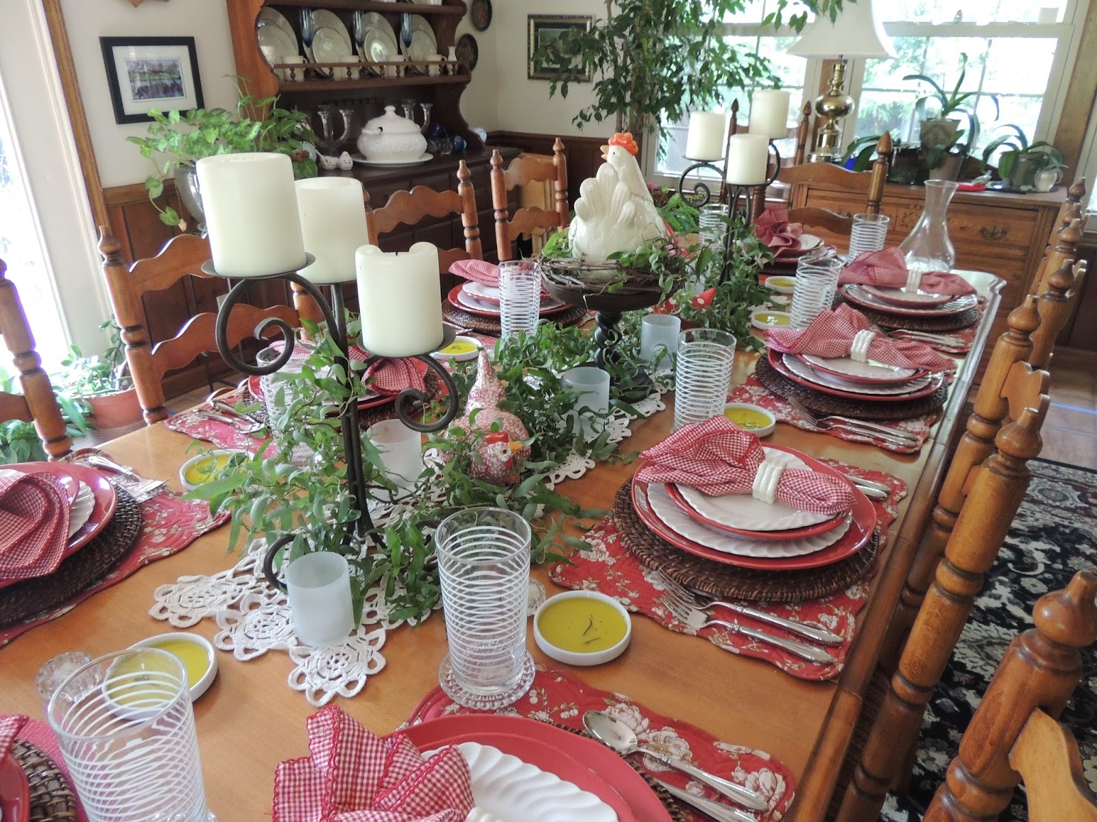Dianne's Creative Table: Red & White Dinner With Friends