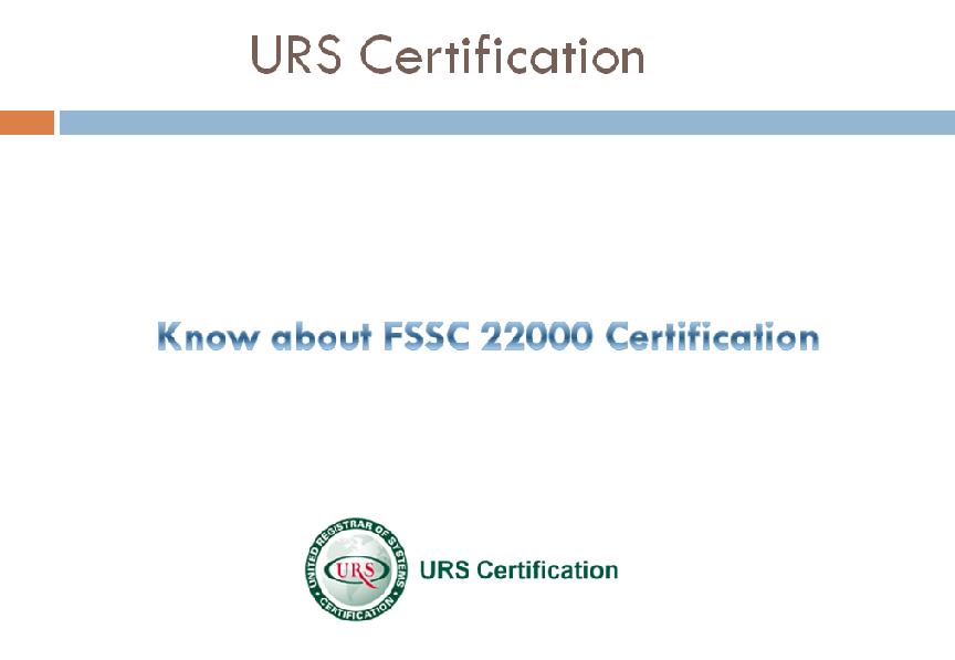Food Safety System Certification FSSC 22000: What is Food Safety System ...