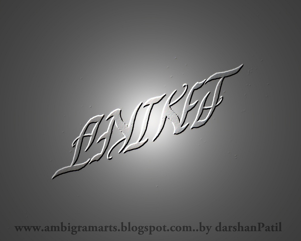 Ambigram arts: ANIKET
