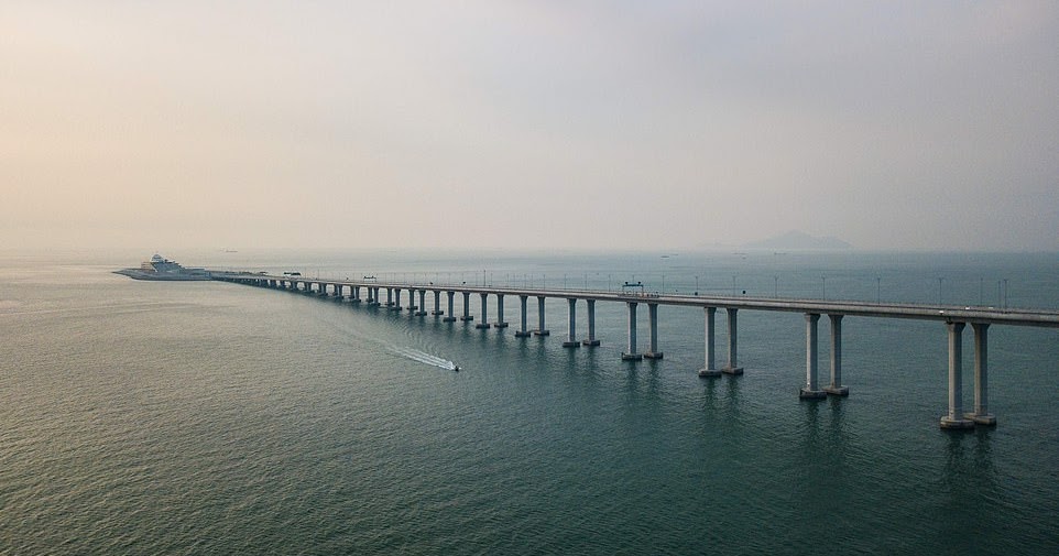 China's president Xi Jinping inaugurates the world's longest sea ...