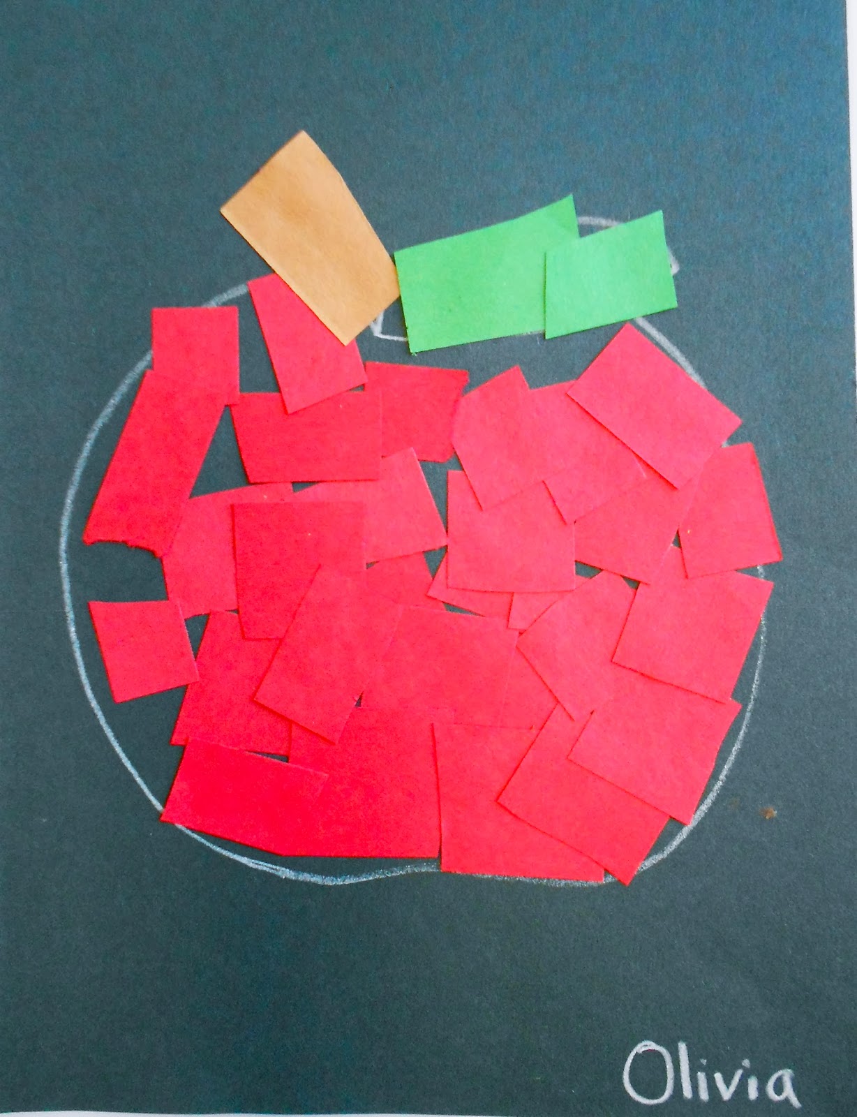 Learn, Explore, Create: Kindergarten Paper Apple Mosaics