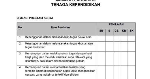 Buku Penilaian Kinerja Pendidik dan Tenaga Kependidikan di PAUD, TK, RA ...