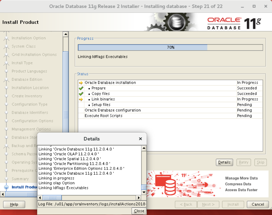 Oracle Database 11.2.0.4 Installation and Configuration on Linux 7.5 ...