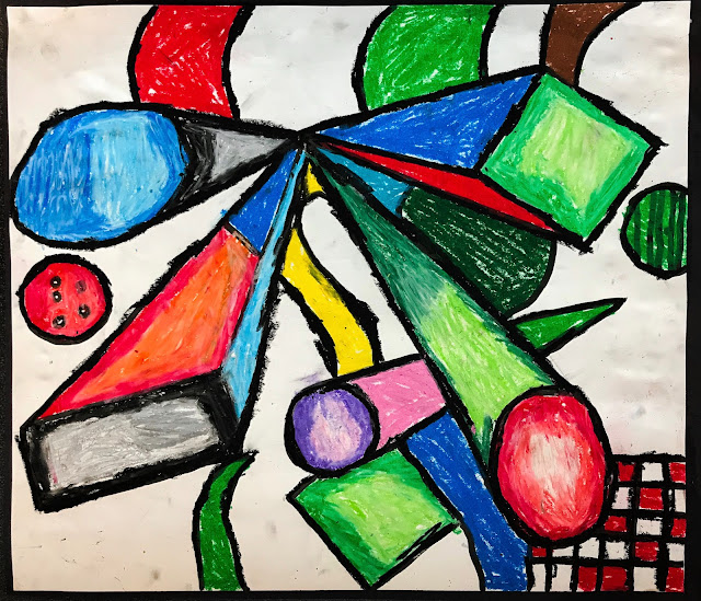 Paintbrush Rocket: 5th Grade - One Point Perspective Abstracts inspired ...