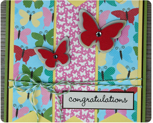 Crafty Cucumber: Card of the Week: Congratulations Butterflies