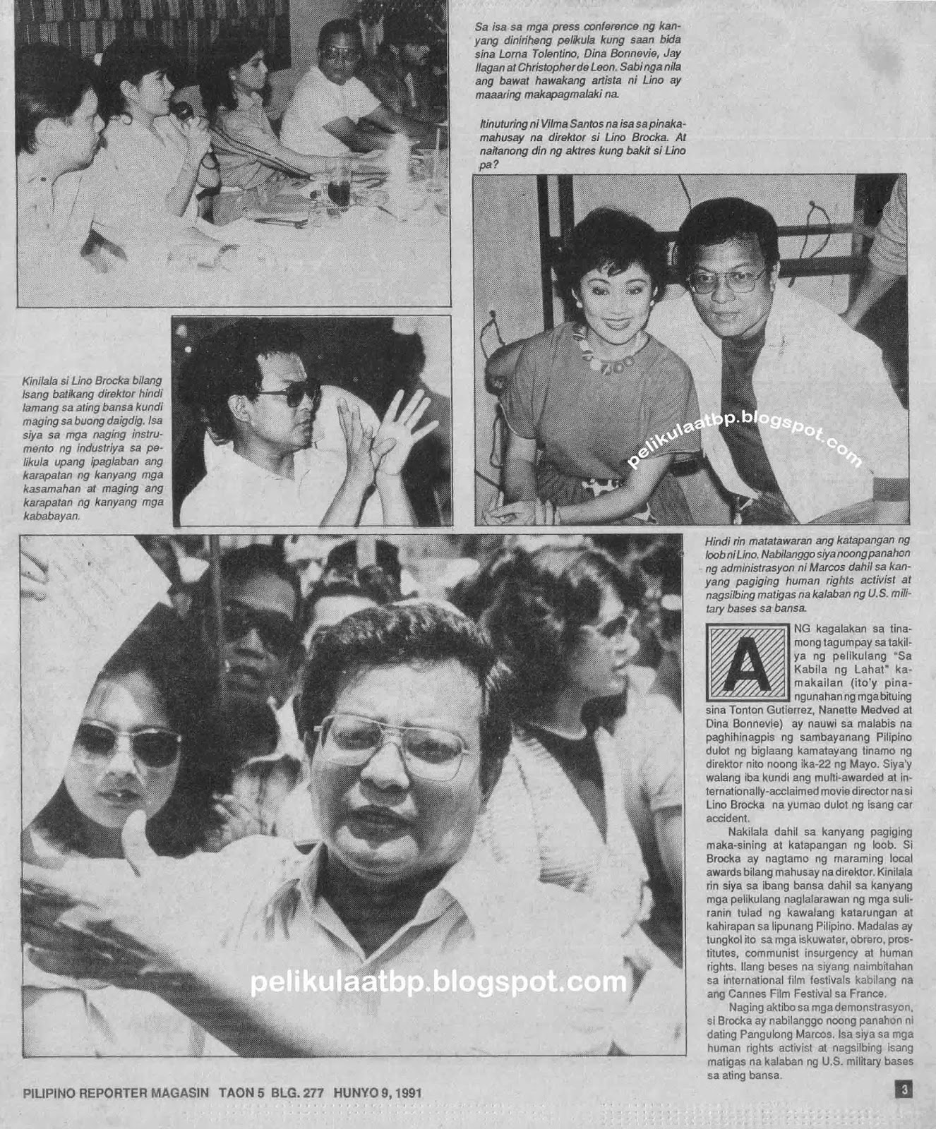 PELIKULA, ATBP.: DEATH OF LINO BROCKA (ni Julio F. Silverio, Pilipino ...