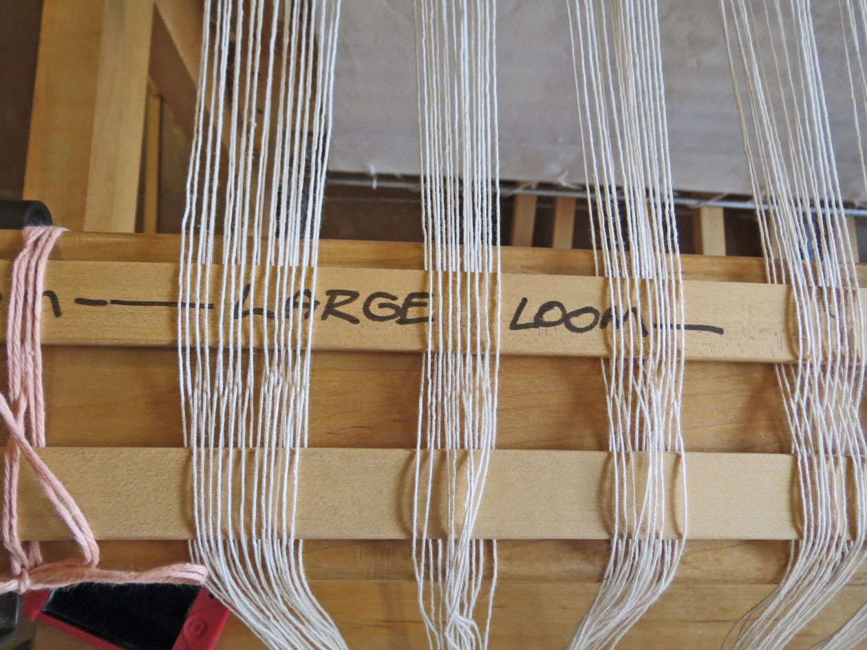 Rebecca Mezoff, Tapestry Artist: Warping the countermarch loom...