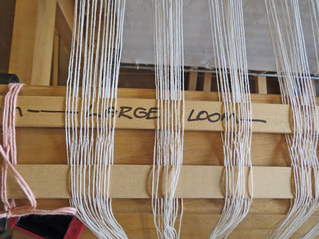 Rebecca Mezoff, Tapestry Artist: Warping the countermarch loom...