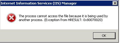 Brother Support: How to Resolve IIS HRESULT:0x80070020 Error