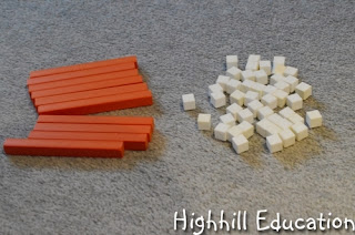 Highhill Homeschool: Multiplication - Rectangles of Tens and Ones