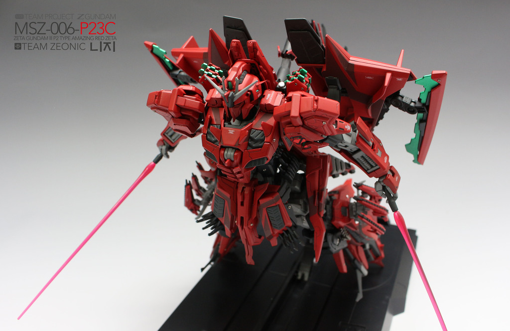 GUNDAM GUY: MG 1/100 MSZ-006-P23C Amazing Red Zeta Gundam - Customized ...