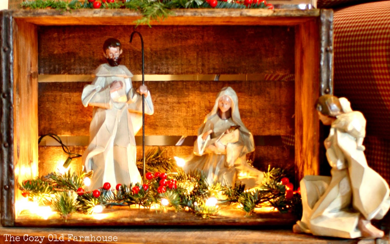 The Cozy Old "Farmhouse": Rustic Nativity with Crates