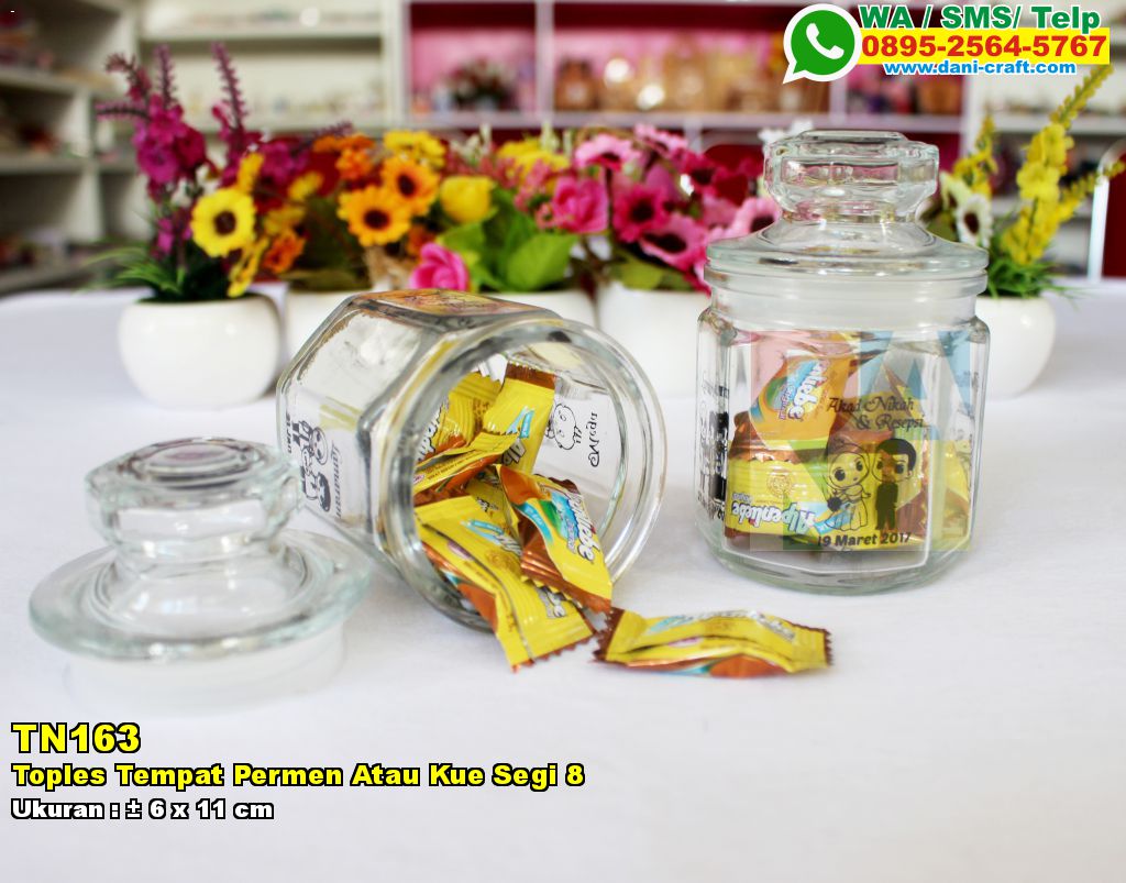 Toples Tempat Permen Atau Kue Segi 8 | Souvenir Pernikahan