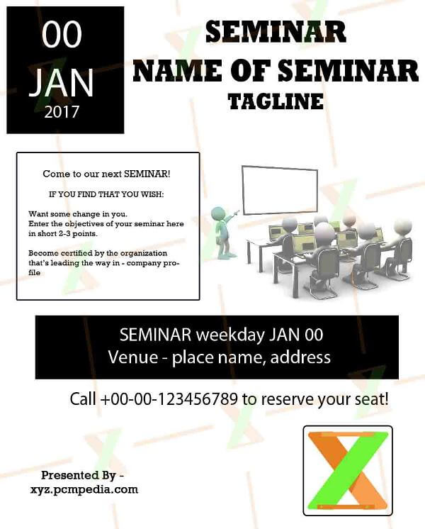 6 Simple Creative Posters for school and college Seminar - XYZpedia