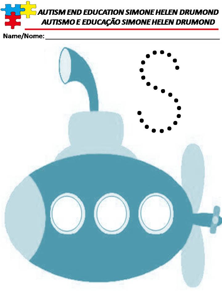INCLUSÃO - AUTISMO E EDUCAÇÃO SIMONE HELEN DRUMOND: LETRA S - SUBMARINO