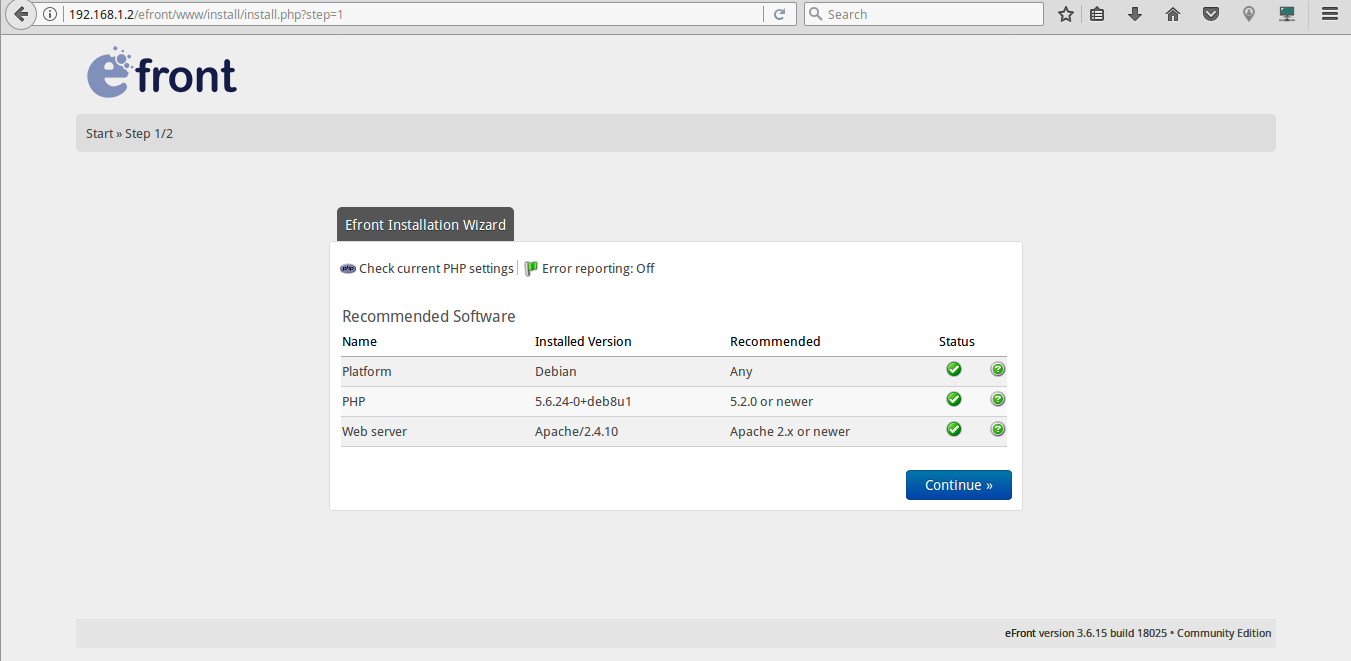 Instalasi LMS eFront 3.6.1 Linux Mint 17.3