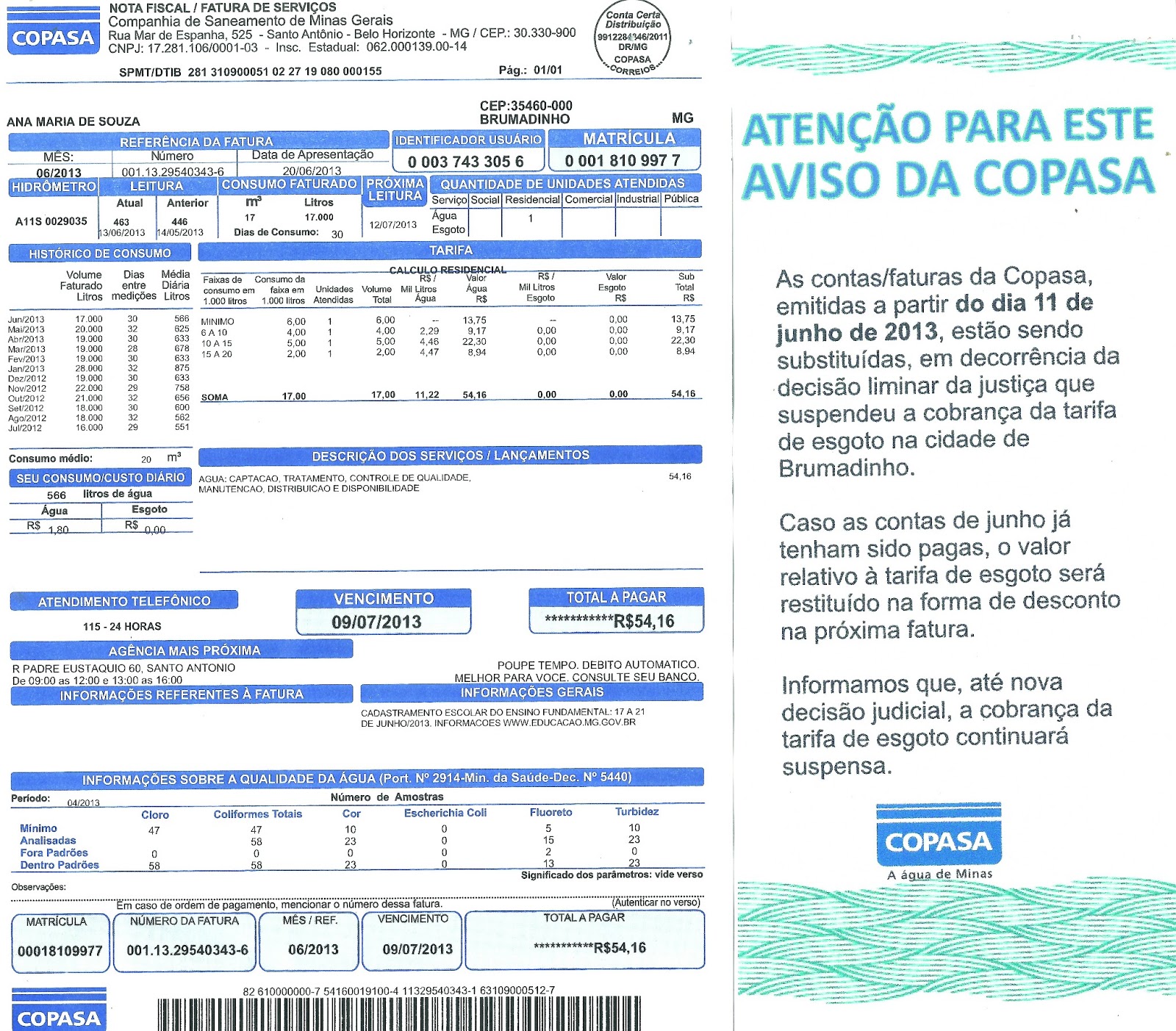Tabela De Preço Copasa - RETOEDU
