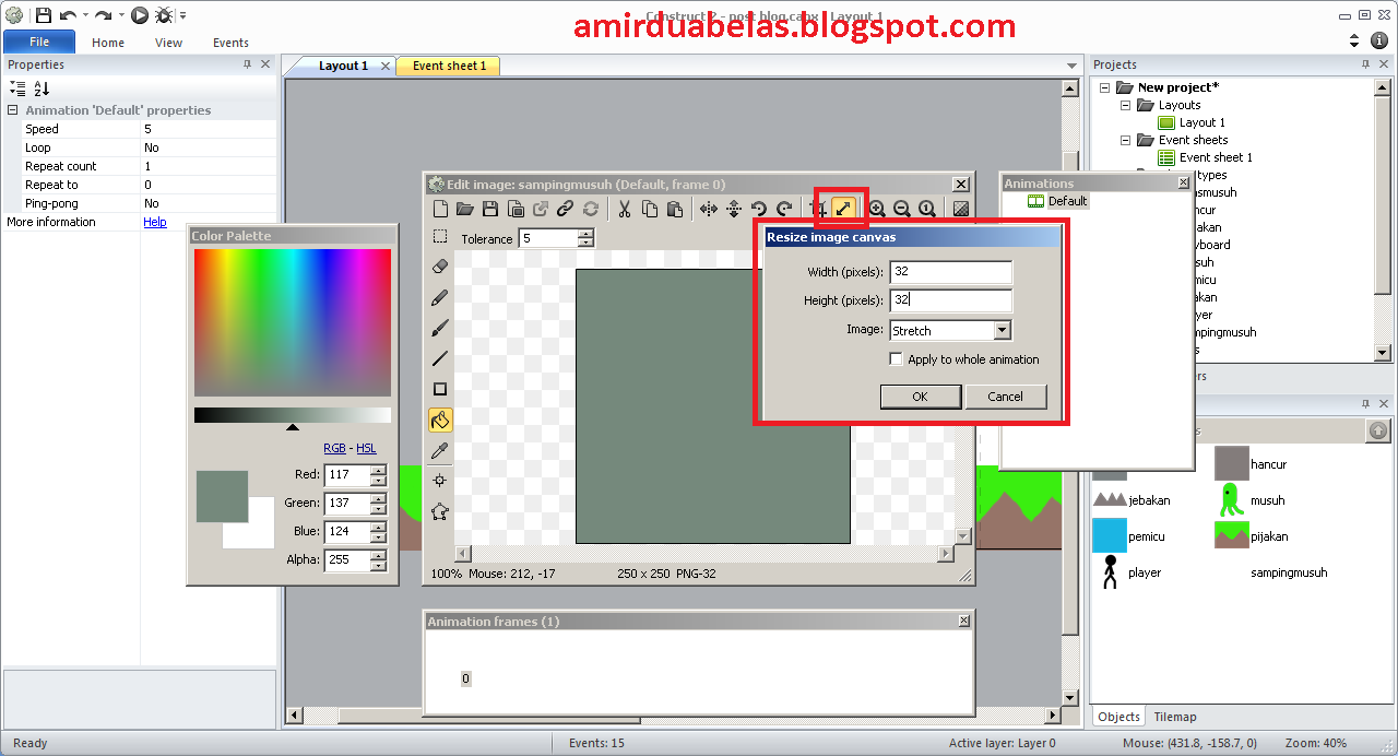 Part 9 Cara Membuat Nyawa Player Di Construct 2 [Penjelasan Detail ...