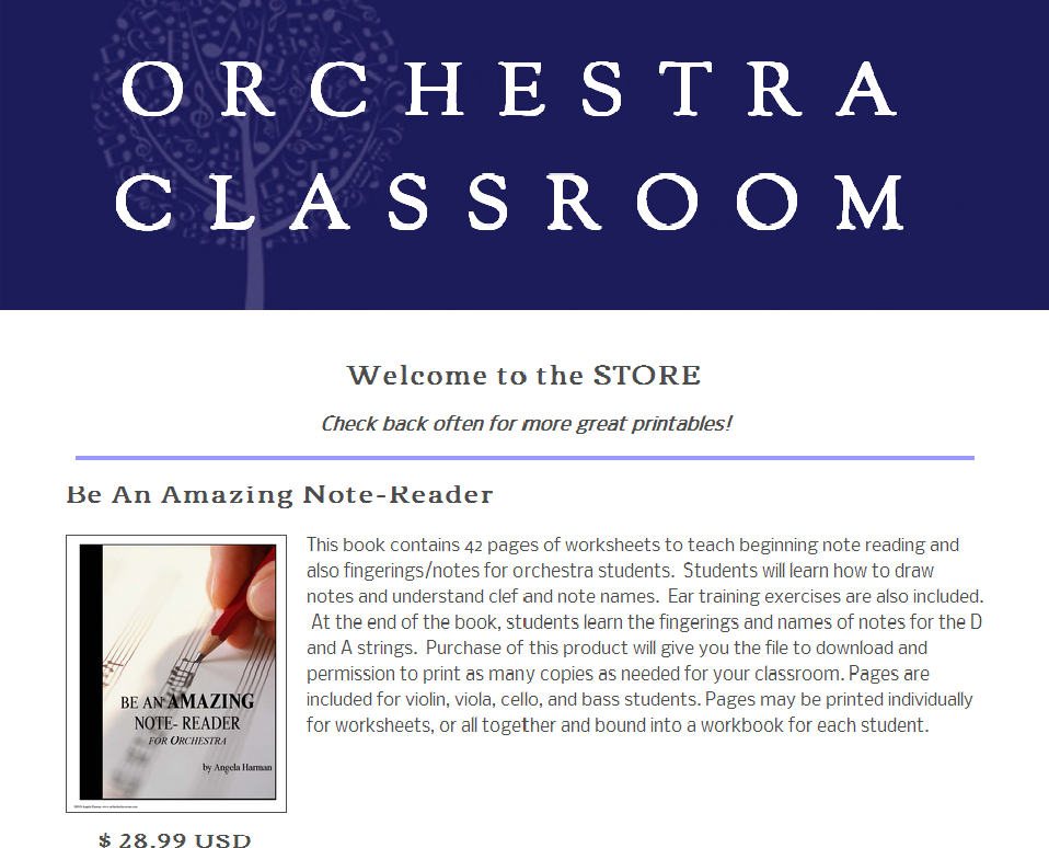 Orchestra Classroom: Introducing my new website!