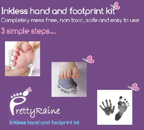 Pretty Raine - Inkless Hand And Footprint Kit - Emmy's Mummy
