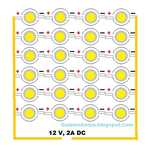 51+ Skema Rangkaian Lampu Led 12v Dc